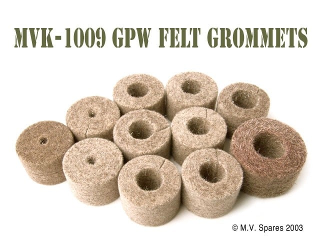 GPW FELT GROMMET SET, ENGINE / FIREWALL / BODY, MVK-1009