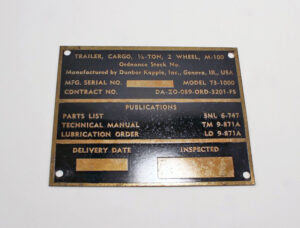 Data Plate, M100